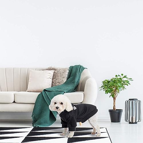 Dog Hoodie Pet Clothes - Security Printed Pet Sweaters with Hat Soft Cotton Coat Winter for Small Medium Large Dogs Cats
