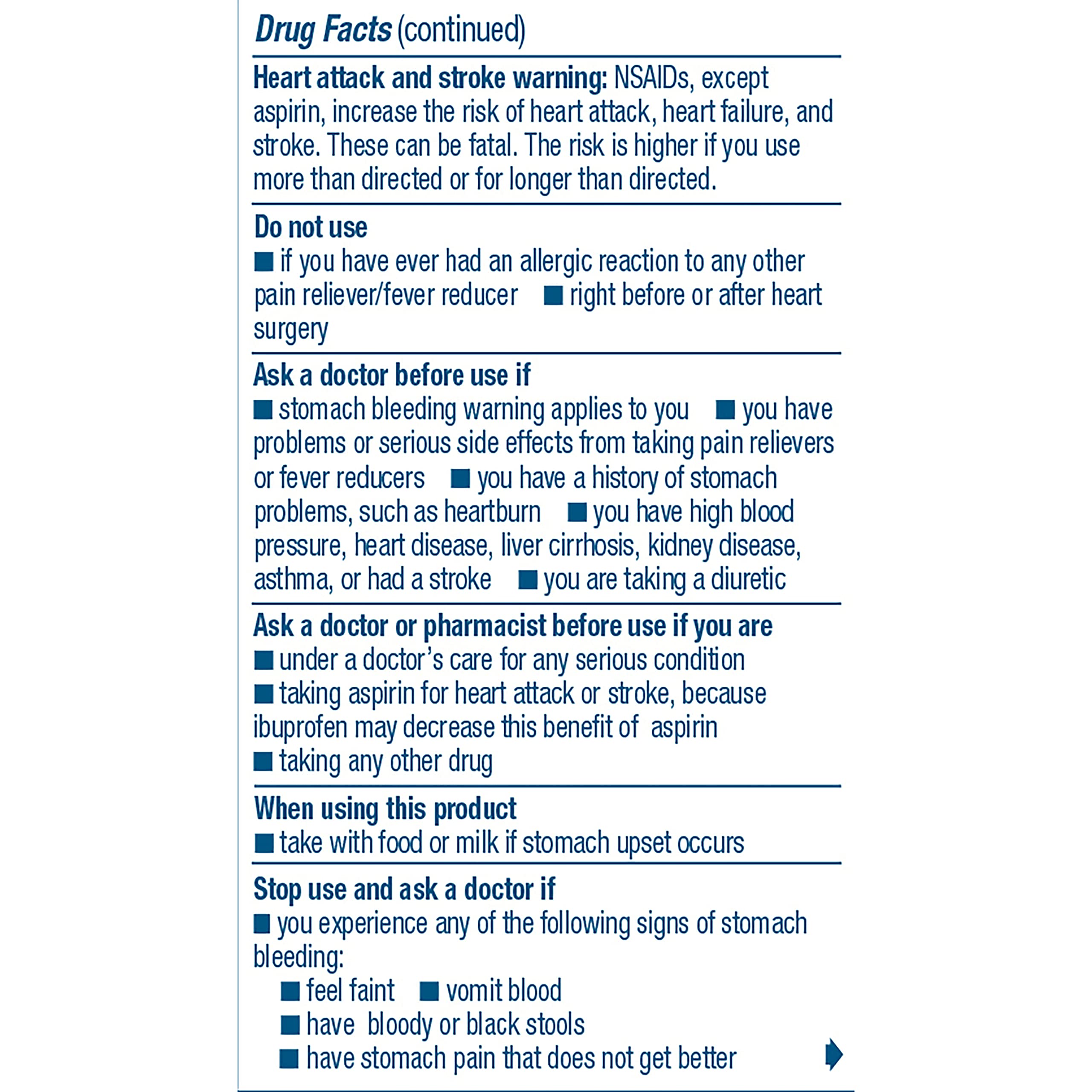 Advil Pain Reliever and Fever Reducer, Ibuprofen 200mg for Pain Relief - 50 Coated Tablets
