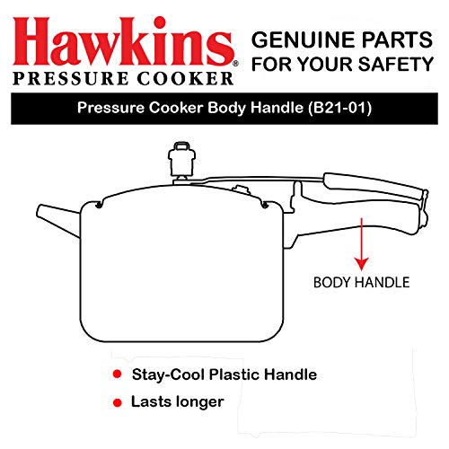 HAWKINS B21-01 Plastic Pressure Cooker Body Handle, 1.5L to 12L, Black