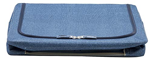 Sorbus Storage Bins with Metal Frame - Stackable & Foldable Clothes Organizer Bags - Oxford Fabric Storage Containers with Large Clear Window & Carry Handles, Organization for Bedroom, Closet, Bedding, Linens, sheet, Pillow, Blanket, Clothes, Books, and t