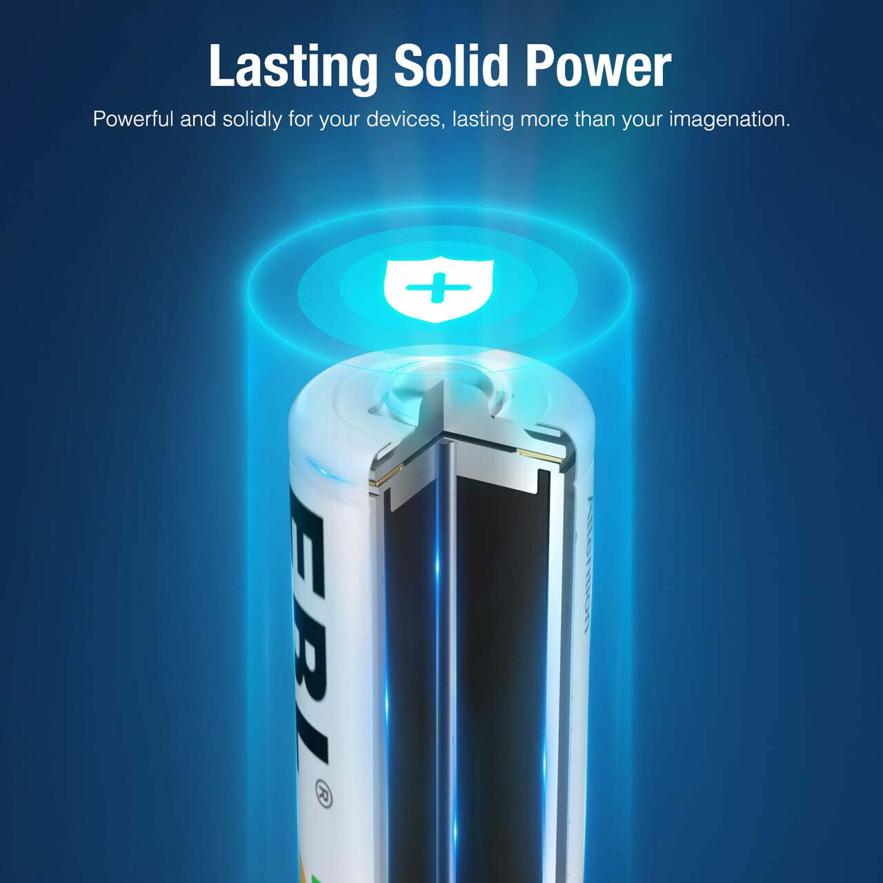 EBL AA Rechargeable Batteries,1.2V NiMH Double A Battery 2800mAh High Capacity Pre-Charged Long Lasting - 4 Pack