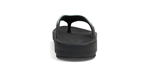 OOFOS Unisex Ooriginal Sport Thong Flip Flop,Black/Cloud White,7 B(M) US Women/5 D(M) US Men