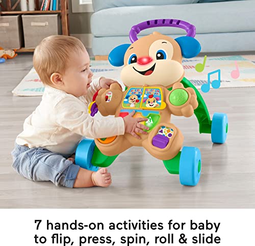 Fisher-Price Laugh & Learn Baby & Toddler Toy Smart Stages Learn With Puppy Walker, Educational Music Lights And Activities