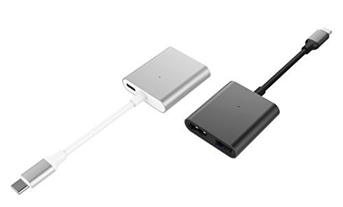 HyperDrive USB C to Hdmi 4k, USB-A 3.0 and 60W USB-C Adaptor | 3-in-1 Adapter for MacBook, Ultrabook, Chromebook and USBC Devices | Hyperdrive by Sanho | Silver