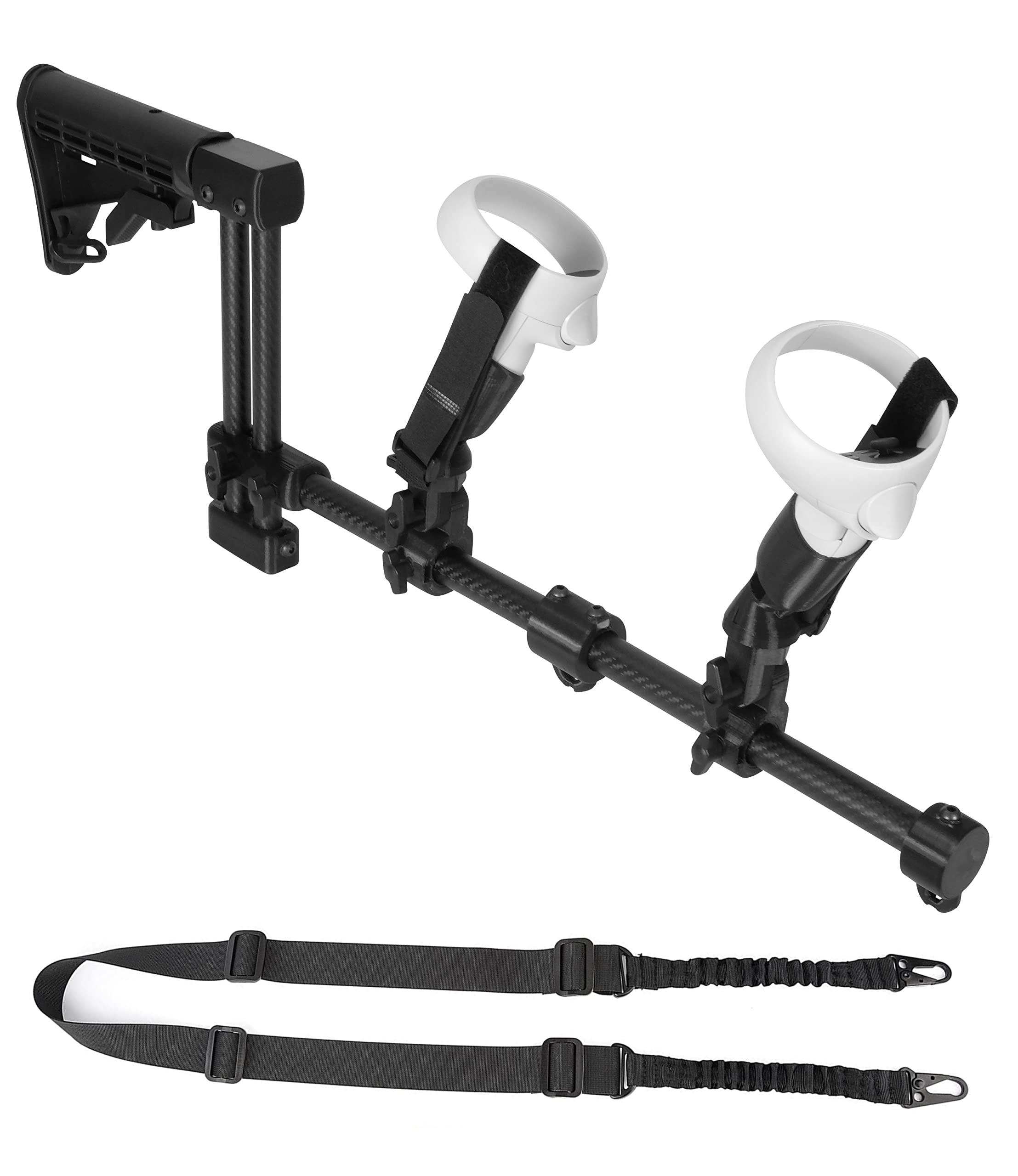 DeadEyeVR Annihilator 2 - VR Magnetic Carbon Fiber Rifle Adapter Stock Controller Attachment Accessory for Virtual Reality (Oculus / G2 - Sling - AR15)