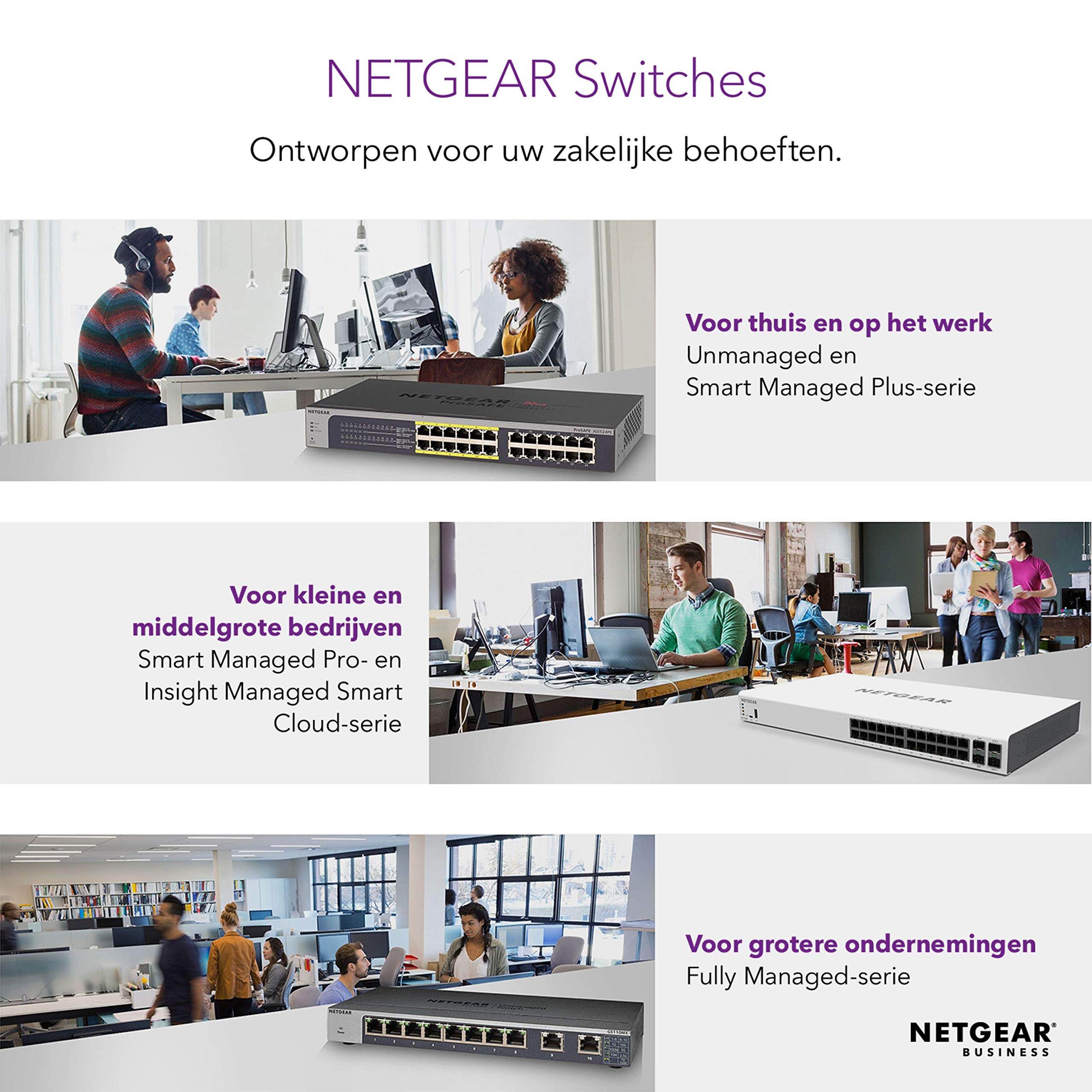 NETGEAR 52-Port Gigabit Ethernet Smart Managed Pro PoE Switch (GS752TPP) - with 48 x PoE+ @ 760W, 4 x 1G SFP, Desktop/Rackmount, and and ProSAFE Lifetime Protection