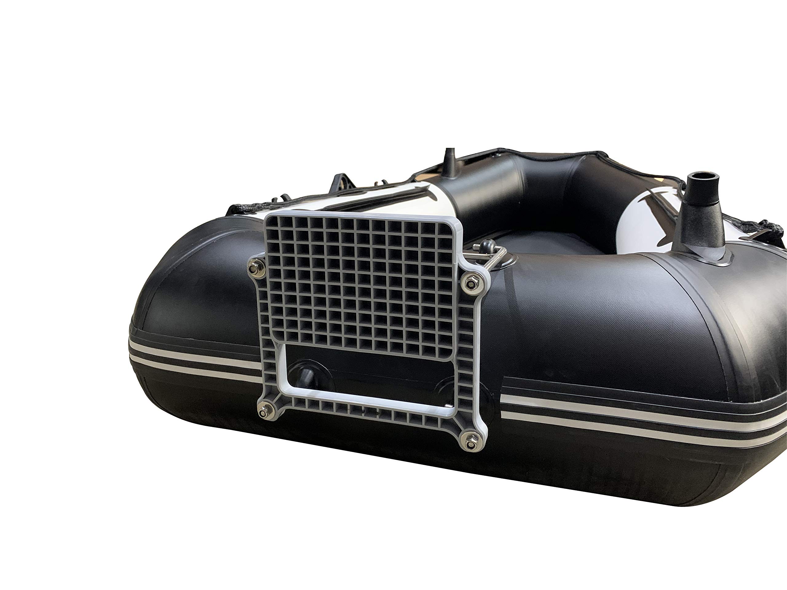 7.5ft Inflatable Fishing Boat Raft Dinghy Pontoon with Air Floor with Motor Bracket