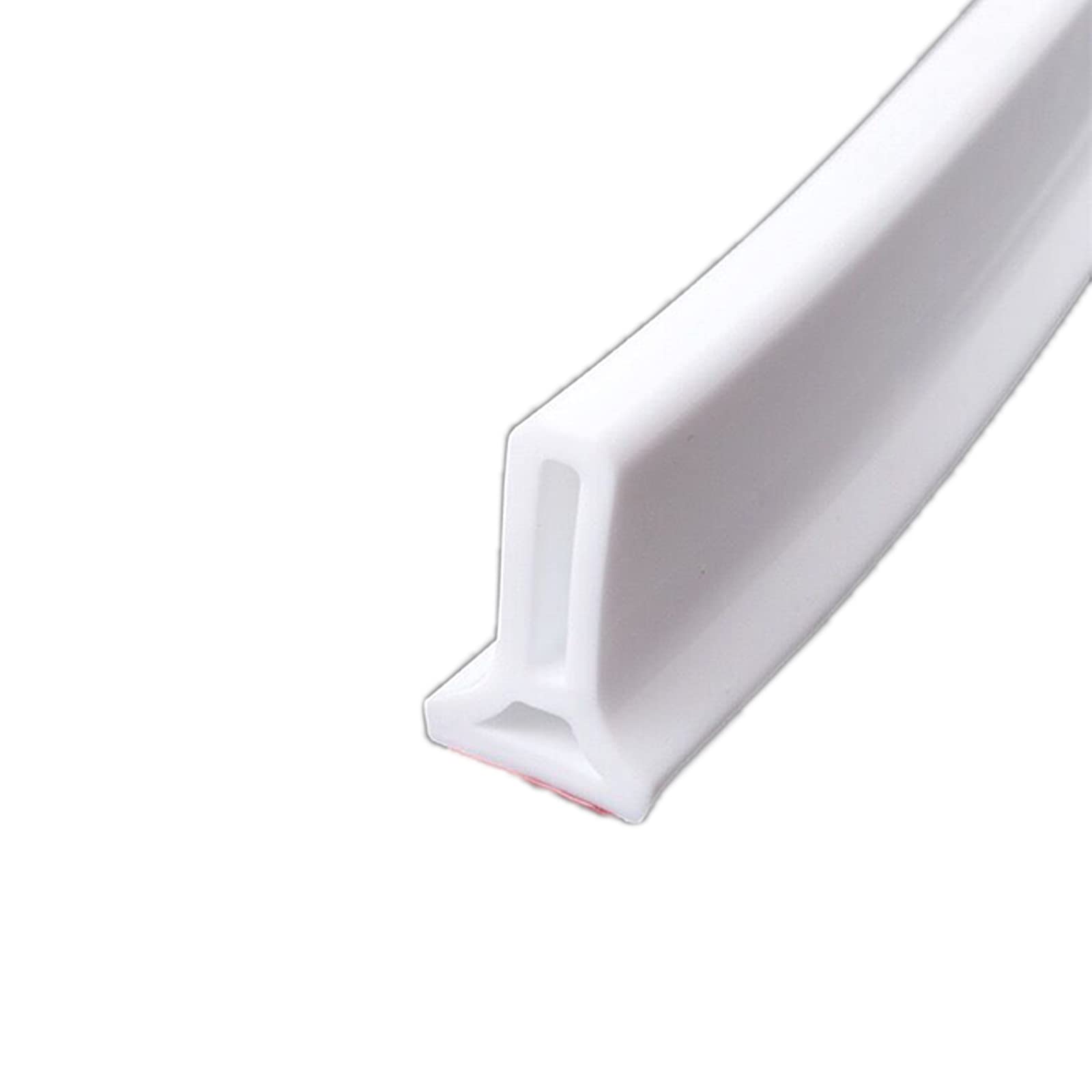 59 Inch Self-adhesive Bathroom Water Dam,Shower Door Threshold,Collapsiable Silicone Water Stopper,Kitchen Sink Splash Guard for Bathtub,Restroom