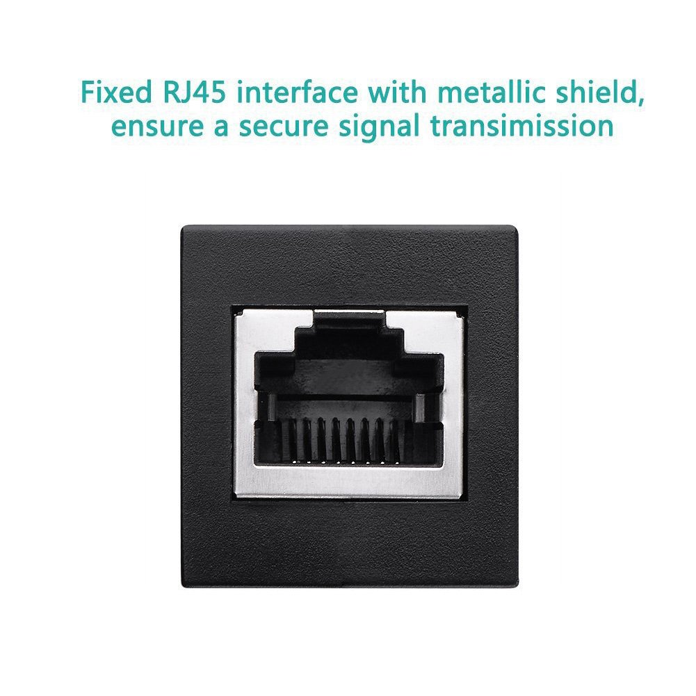 Oxsubor RJ45 Coupler Ethernet Connectors Interface Cat 7 Cat6 Cat5 Cat5e RJ45 8P8C Network Keystone Jack in-Line Coupler Ideal for Extending The Ethernet Cables Female to Female (2PACK)