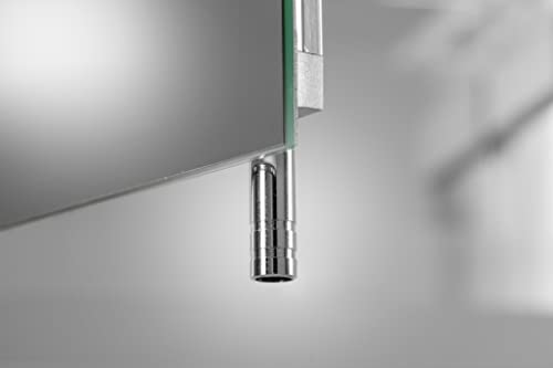 Croydex Mansfield Single Door, Recessed or Surface Mount, Hang 'n' Lock Easy Installation Medicine Cabinet, 24" W x 30" H, Aluminium