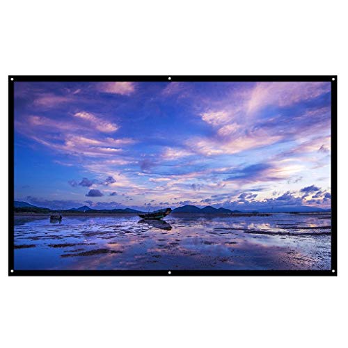84'' Portable Projector Screen 16:9 White 84 Inch Diagonal Video Projection Screen Foldable Wall Mounted