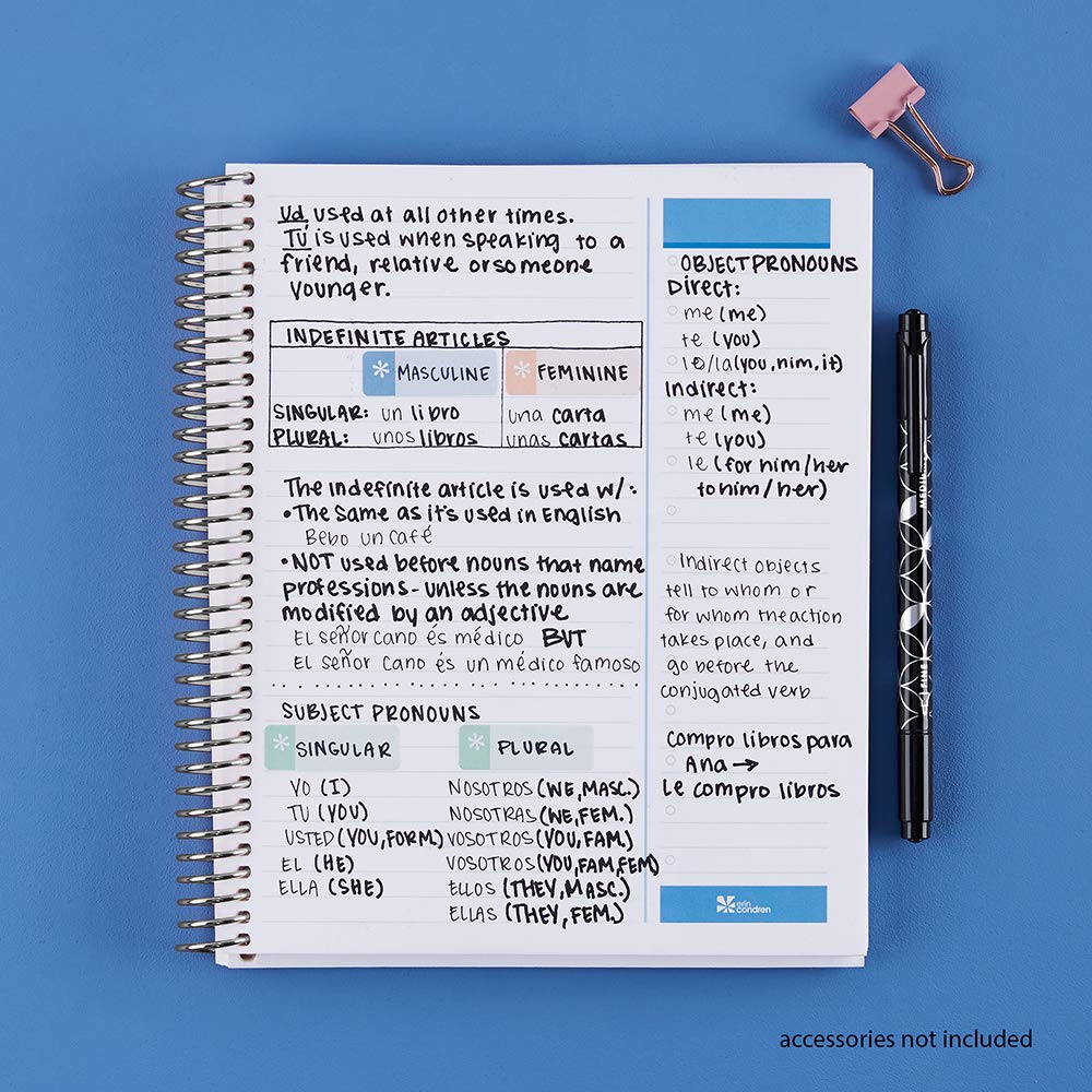 7" x 9" Spiral Bound Productivity Notebook - On Your Way. 160 Lined Page & to Do List Organizer Notebook. 80Lb Thick Mohawk Paper. Stickers Included by Erin Condren.