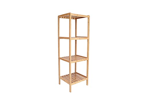 Proman Products Horizon 4-Tier Bamboo Shelf ST36722, Natural 39" H x 21" W x 12" D