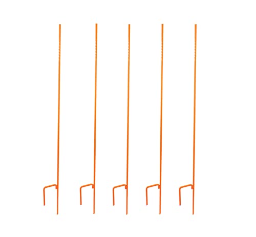 Five-Pack EZ Step-in Posts | Midnight Black or Safety Orange | EZ Step Products (Safety Orange)