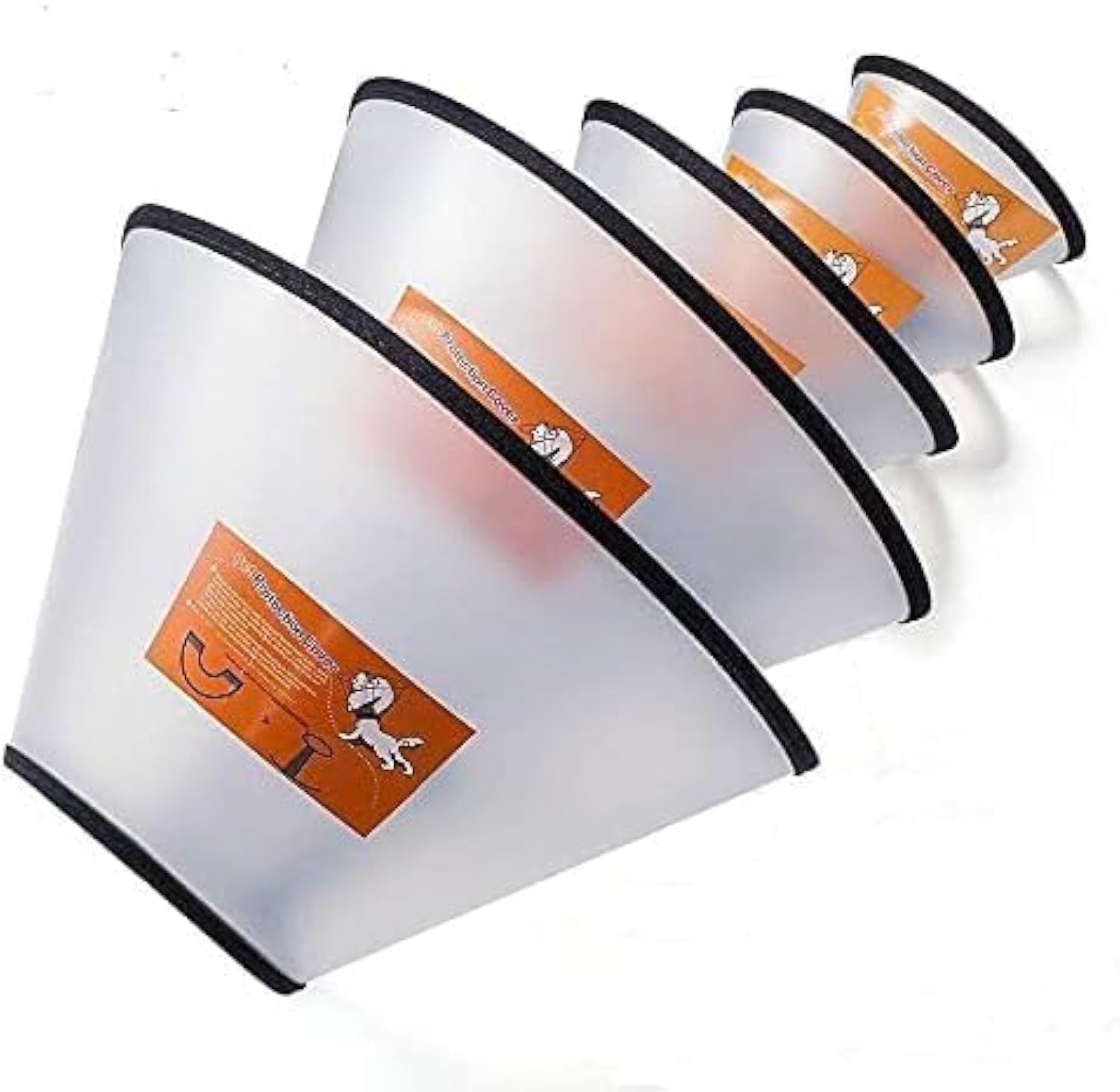 Fezep 3 PCS Dog Cone Collar, Soft Pet Recovery Collars for Dogs and Cats Surgery, Adjustable Plastic Dog Neck Cone Stop Licking Wound, Elizabeth E-Collar Prevent Biting(3 PCS)