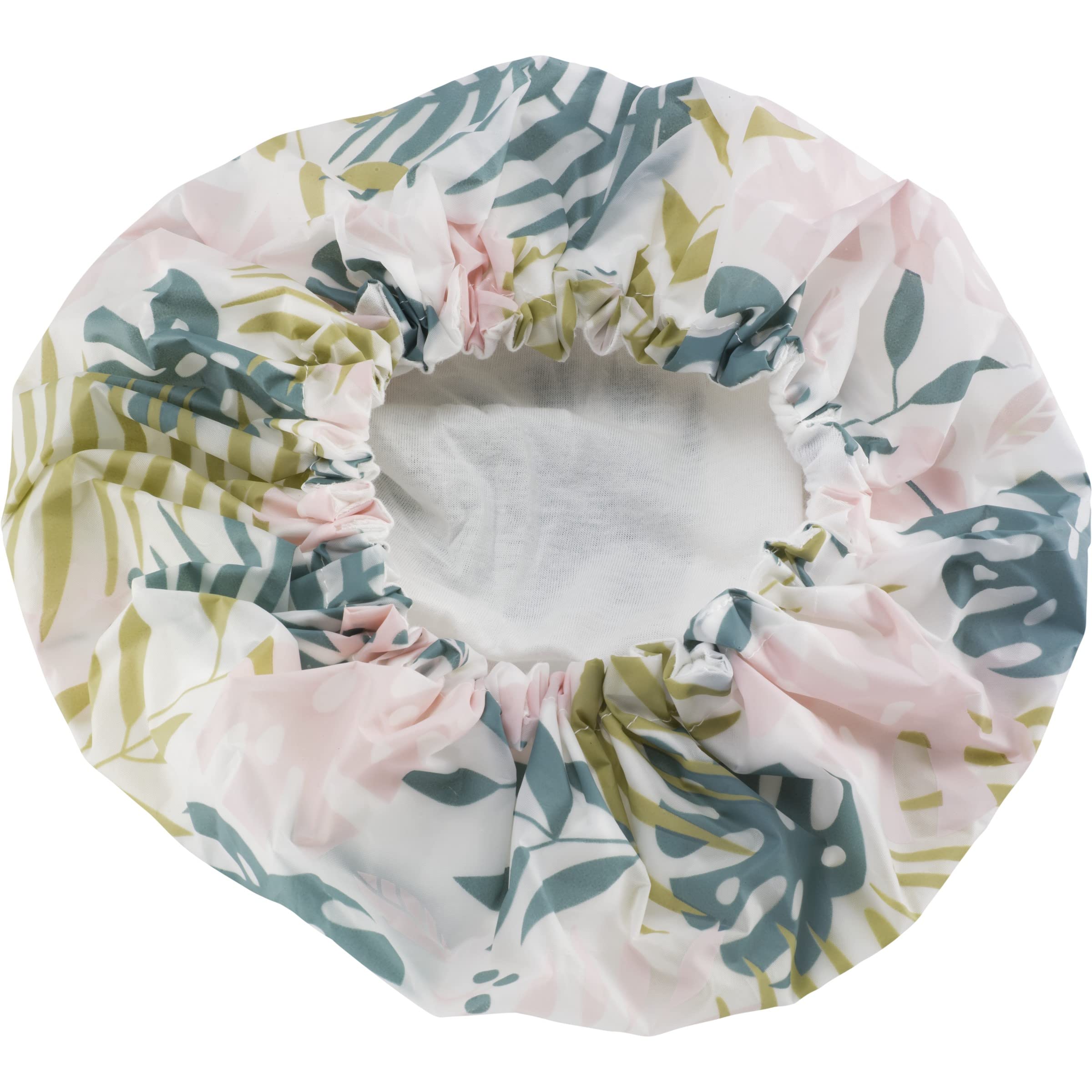 EcoTools Shower Cap, Organic Cotton Lining, Perfect For No-Wash Days, Fits All Head Sizes & All Hair Textures, Reusable & Waterproof, Protects Scalp, Eco-Friendly, Cruelty-Free, & Vegan, 1 Count