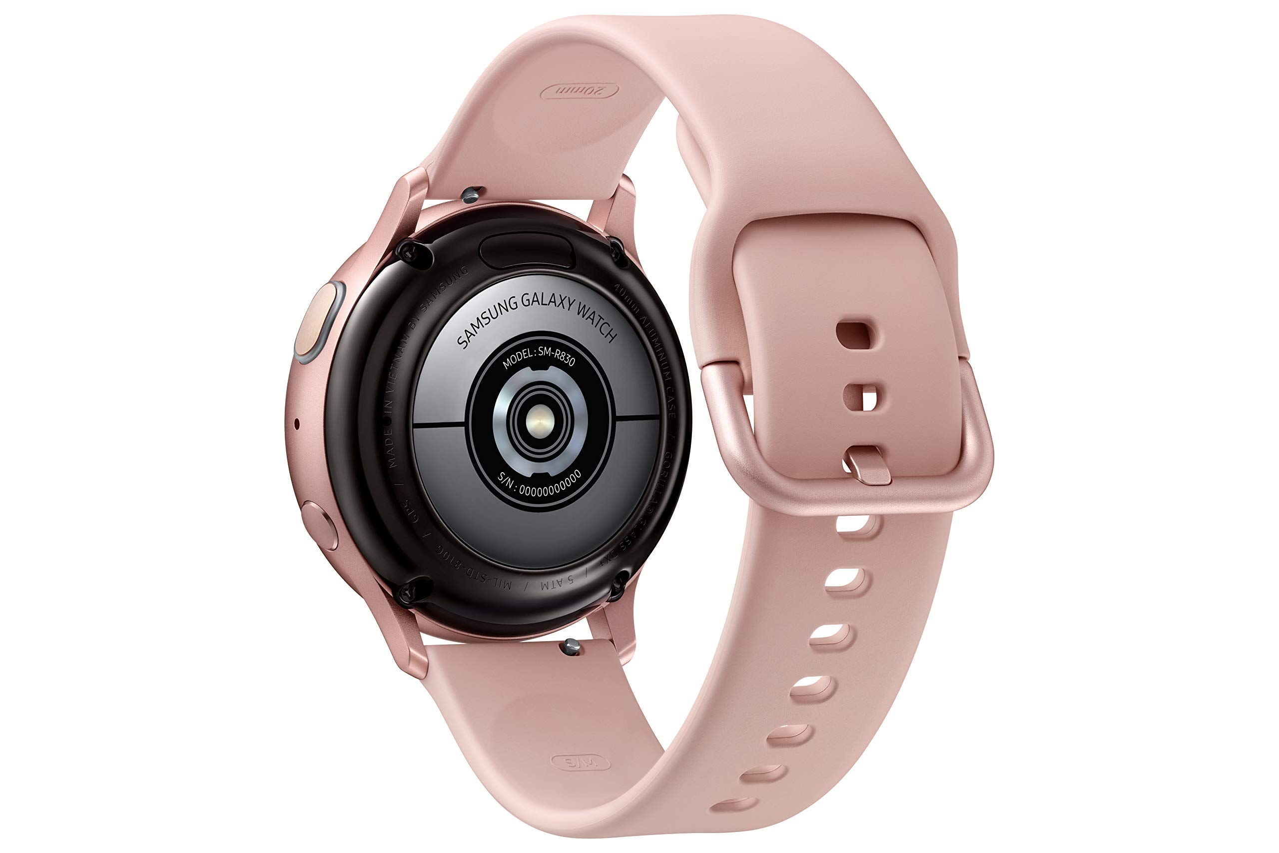 Samsung Galaxy Watch Active2 - IP68 Water Resistant, Aluminum Bezel, GPS, Heart Rate, Fitness Bluetooth Smartwatch - International Version (R830-40mm, Pink Gold) (Renewed)