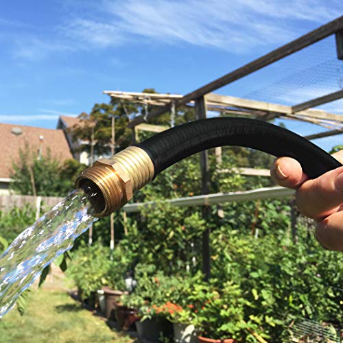 Flexon PH1250CN Premium Rubber Garden Hose, 50ft, Black