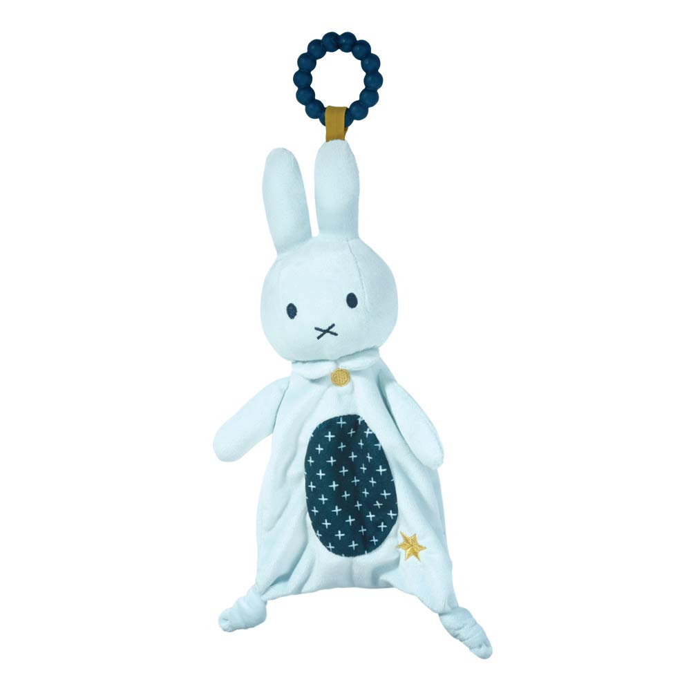 Douglas Baby Miffy Bunny Rabbit Teether Toy Plush Stuffed Animal