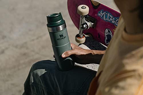 Stanley Classic Trigger Action Travel Mug 16 oz –Leak Proof + Packable Hot & Cold Thermos – Double Wall Vacuum Insulated Tumbler for Coffee, Tea & Drinks – BPA Free Stainless-Steel Travel Cup