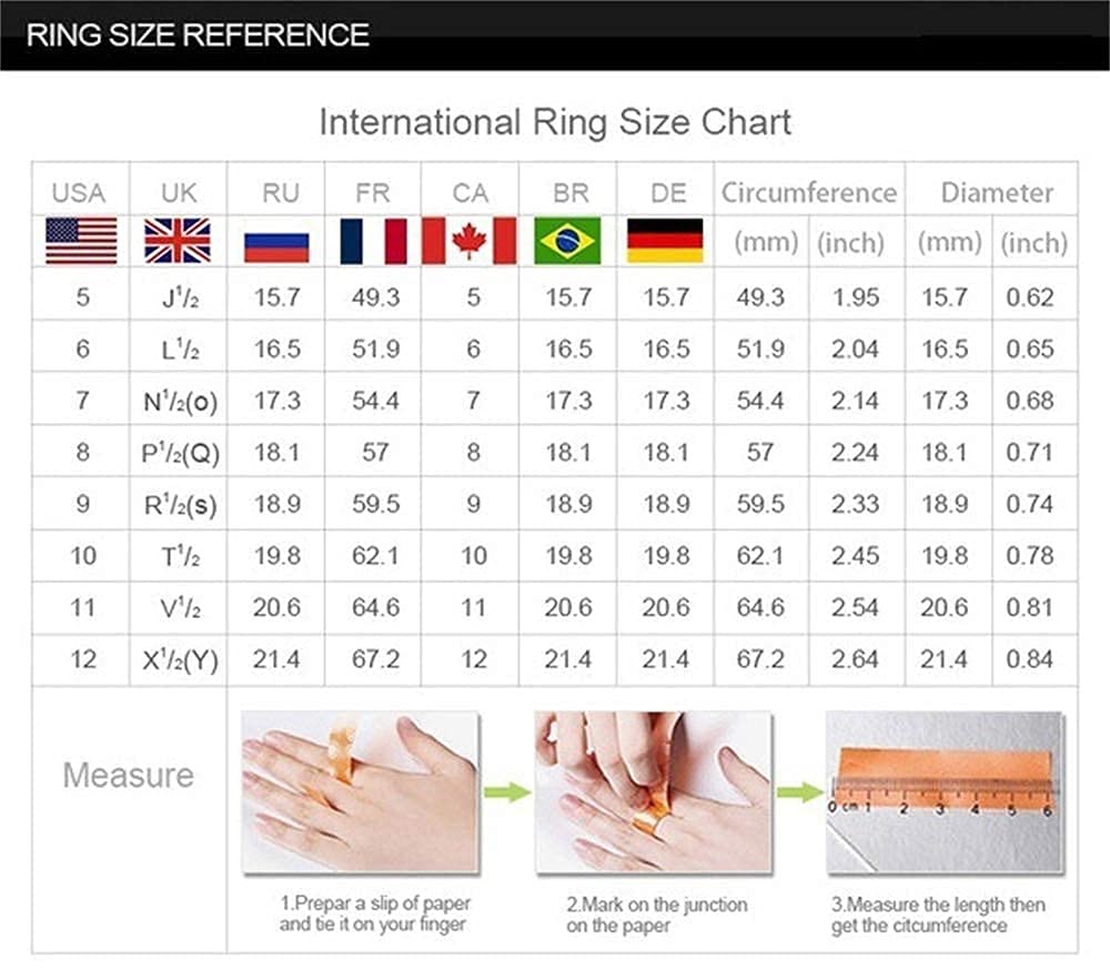 925 Sterling Silver Shiny Gem Ring Cubic Zirconia Rings CZ Diamond Multi Row Ring Eternity Engagement Wedding Band Ring for Women (US Code 9)