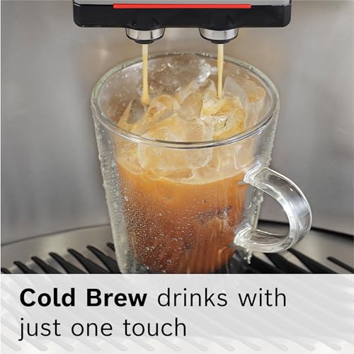 Bosch TPU60309 800 Series VeroCafe Fully Automatic Espresso Machine with Home Connect, 35 Beverage Varieties with Coffee World, Double Cup, in Black