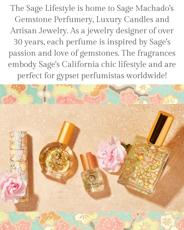 Pearl Organic Mini Perfume Spray by Sage- 1/2 oz, Vegan & Cruelty-Free, Subtle Scent, Vanilla, Sandalwood, Musk