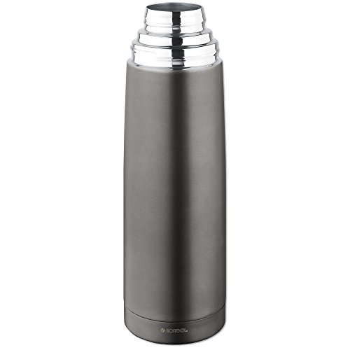 Isosteel Duo 9900DAT Top 0 75 Litre Stainless Steel Vacuum Flask, Titan/Grey, 8.2 x 7.7 x 30.4 cm