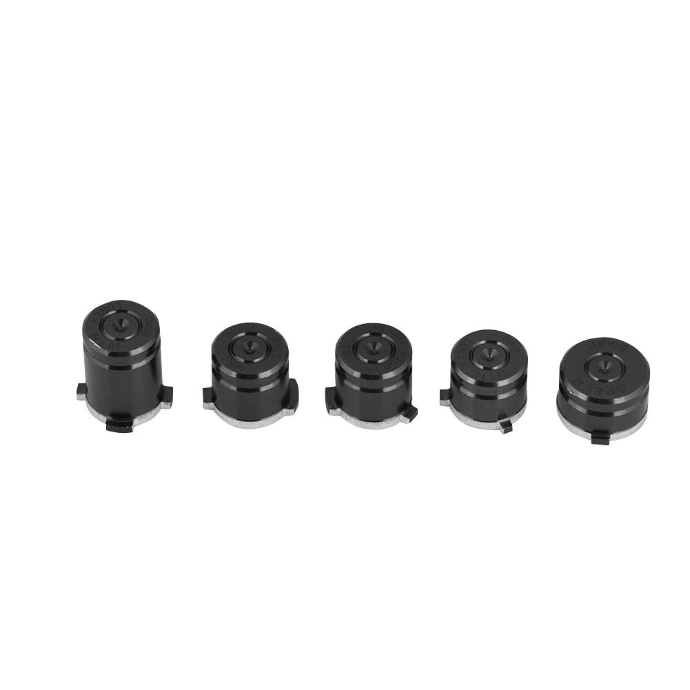 5Pcs Bullet Buttons for Xbox One, Aluminium 9mm Bullet ABXY Buttons for Xbox One Controller(Black)