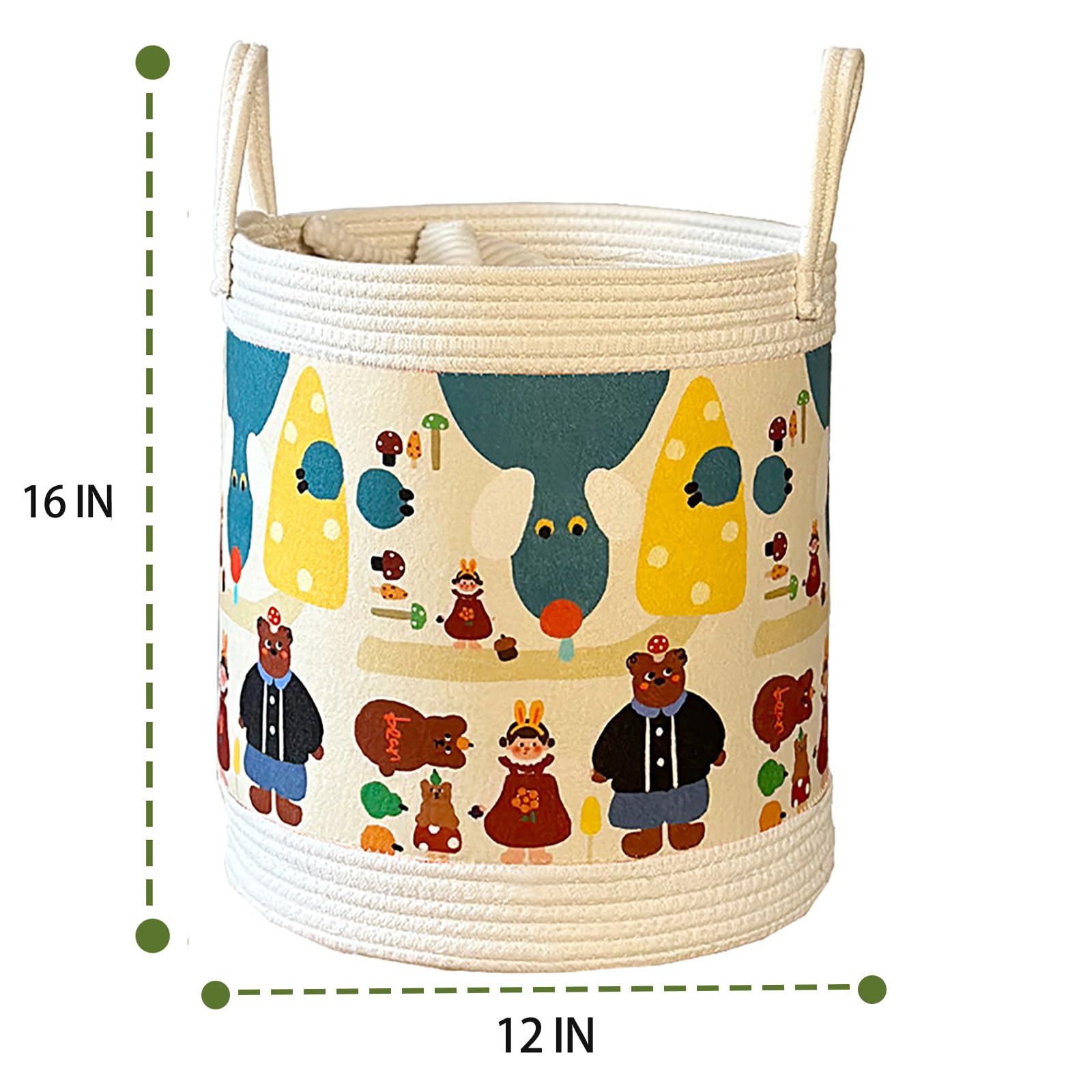 Baby Laundry Hamper,kids laundry Basket,Waterproof Storage Bin for Bedroom,Clothes Organizer Basket,Toys Box,Room Decor,1 Pack