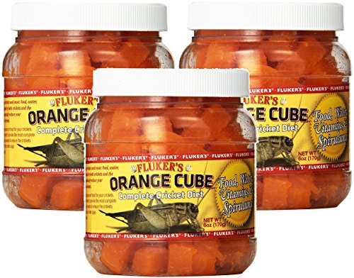 Fluker's (3 Pack) 6 oz Orange Cube Complete Cricket Diet