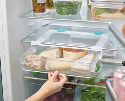 Joseph Joseph FridgeStore Under-Shelf Storage Drawer, One Size, Clear/Blue