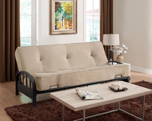 DHP Aiden Metal Futon Frame, Black Large