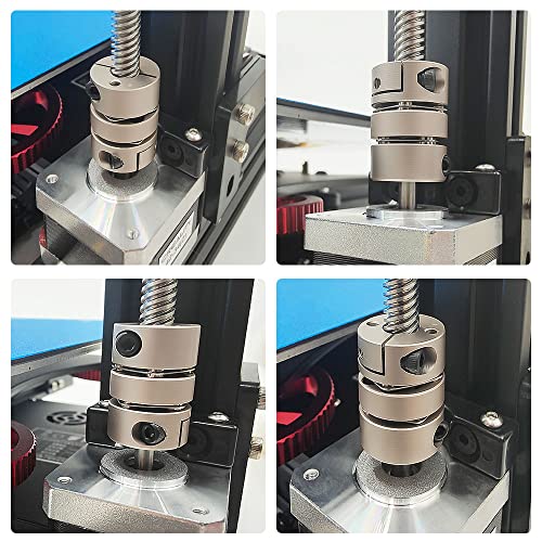 Double-Diaphragm Damping Shaft Couplings 5mm to 8mm Aviation Aluminum Alloy for All 3D Printer Such as CR-10S Ender 3 PRO and CNC Machine(2PCS)