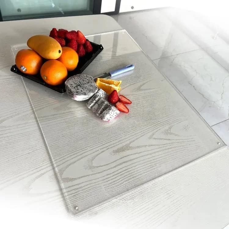 Acrylic Cutting Boards For Kitchen Counter,16" x 12"Clear Chopping Board Non Slip Cutting Boards For Kitchen Cutting Board With Lip For Counter Countertop Protector Home Restaurant