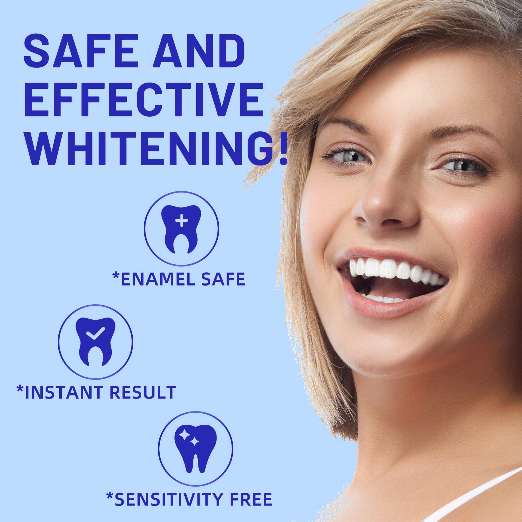 PERSMAX Teeth Whitening Strips for Teeth Sensitive, Non-Slip Enamel-Safe Strips, Professional and Safe Teeth whitening Strips, for Smoking/Coffee/Soda/Wine Stain, 28 Strips 14 Treatments (Mint)