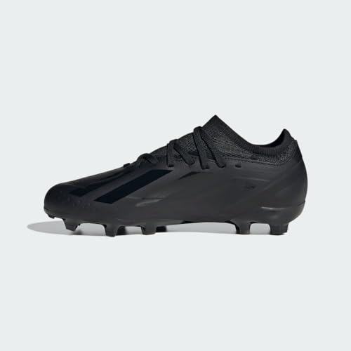 adidas X Crazyfast.3 Firm Ground Sneaker, Core Black/Core Black/Core Black, 5 US Unisex Big Kid