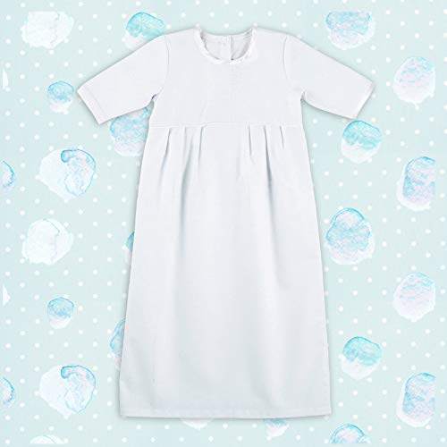 Stephan Baby Stephan Baby Keepsake Cotton Knit Baptism Gown in 2 Styles, Baby Boy, Fits 0-3 Months