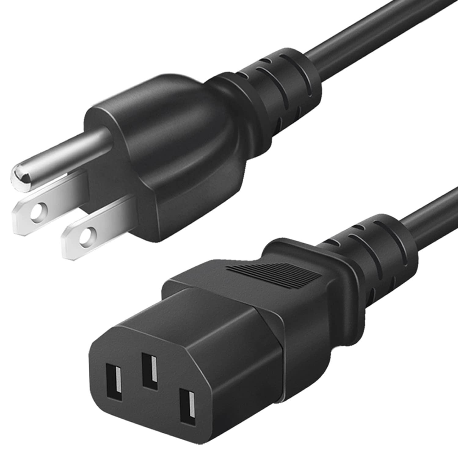 6FT PC Computer Power Cord for Dell OptiPlex Alienware XPS HP Elite Pavilion Envy Acer Lenovo ThinkCentre IdeaCentre MSI iMac Tower Desktop All in One Gaming AIO 3-Prong Power Cable