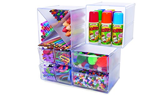 Deflecto Stackable Cube Organizer