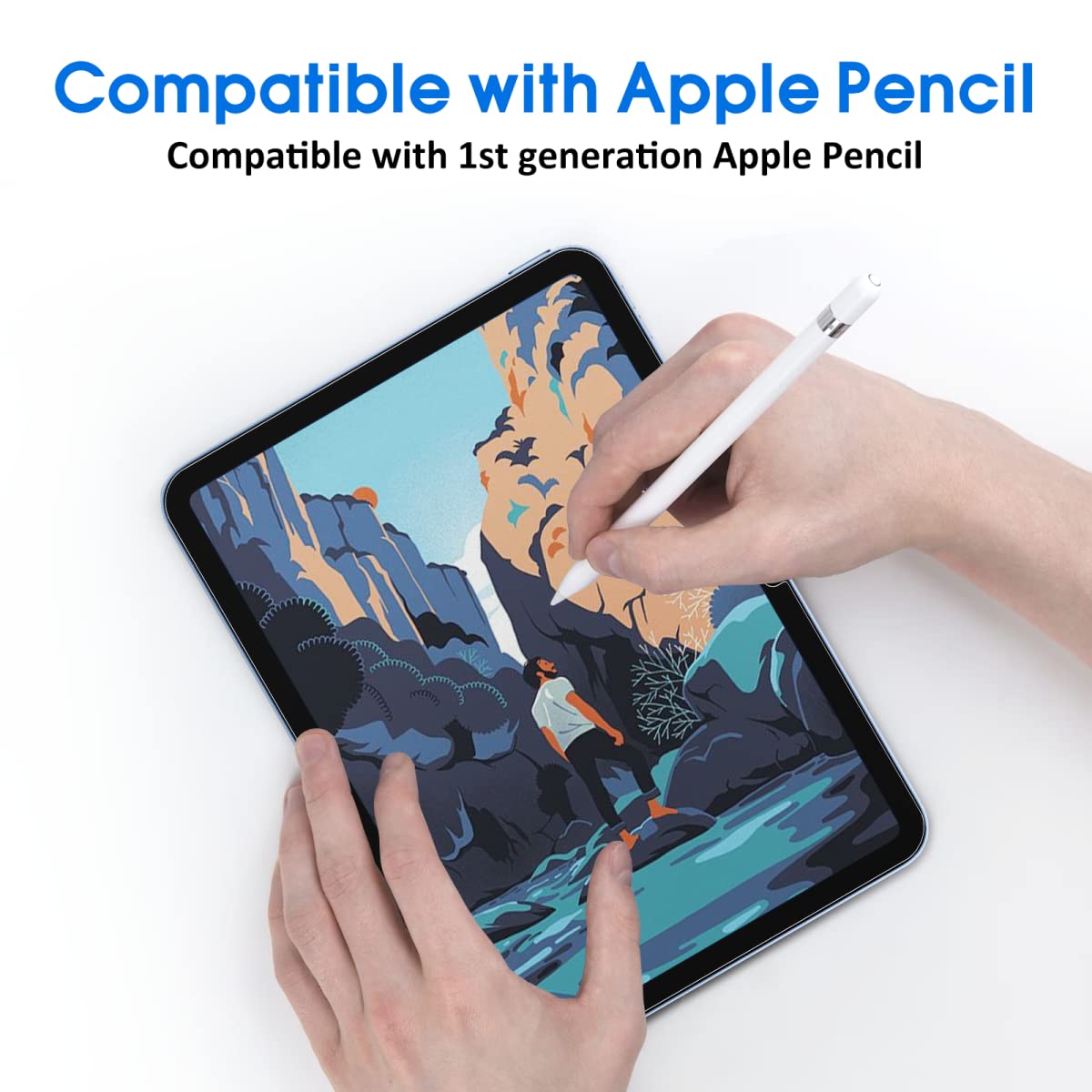 Ambison 2 Pack Matte Glass Screen Protector Compatible with Samsung Galaxy S24, Anti Glare&Fingerprint/Easy Install/Bubble Free/Smooth as Silk/Apple Pencil Compatible/9H Tempered Glass