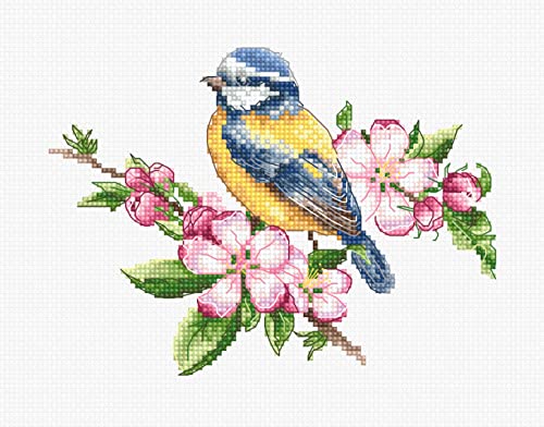 Cross Stitch Kit Luca-S - The Blue tit B1195