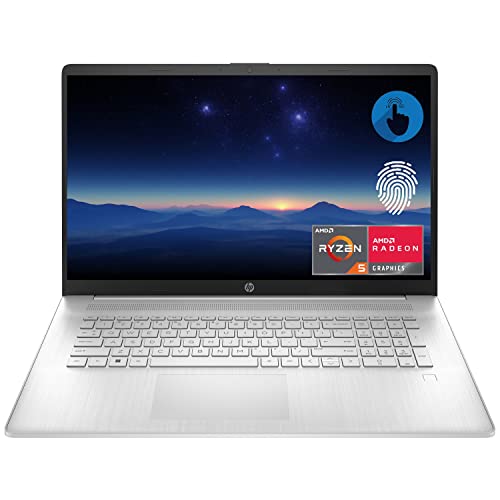 HP 17 Laptop, 17.3" HD+ Touchscreen, AMD Ryzen 5 5625U, 16GB DDR4 RAM, 1TB PCIe SSD, Wi-Fi, Backlit Keyboard, Fingerprint Reader, HDMI, Windows 11 Home, Silver¡
