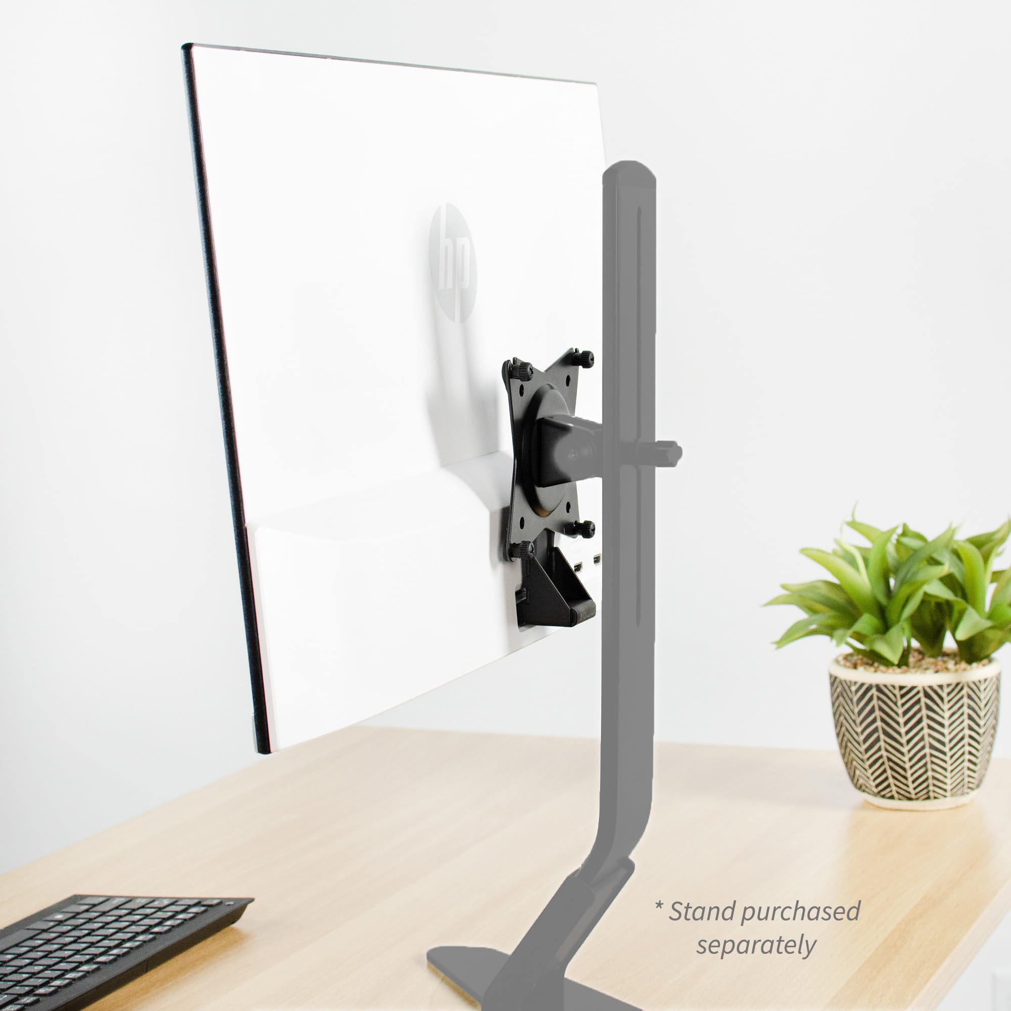 VIVO Quick Attach VESA Adapter Designed for HP Monitors 27er, 27es, 27ea, 25er, 25es, 24ea, 24es, 23er, 23es, 22er, 22es, 22f, 23f, 24f, 25f, 27f, 27fw VESA 75x75m and 100x100mm, MOUNT-HP27ER