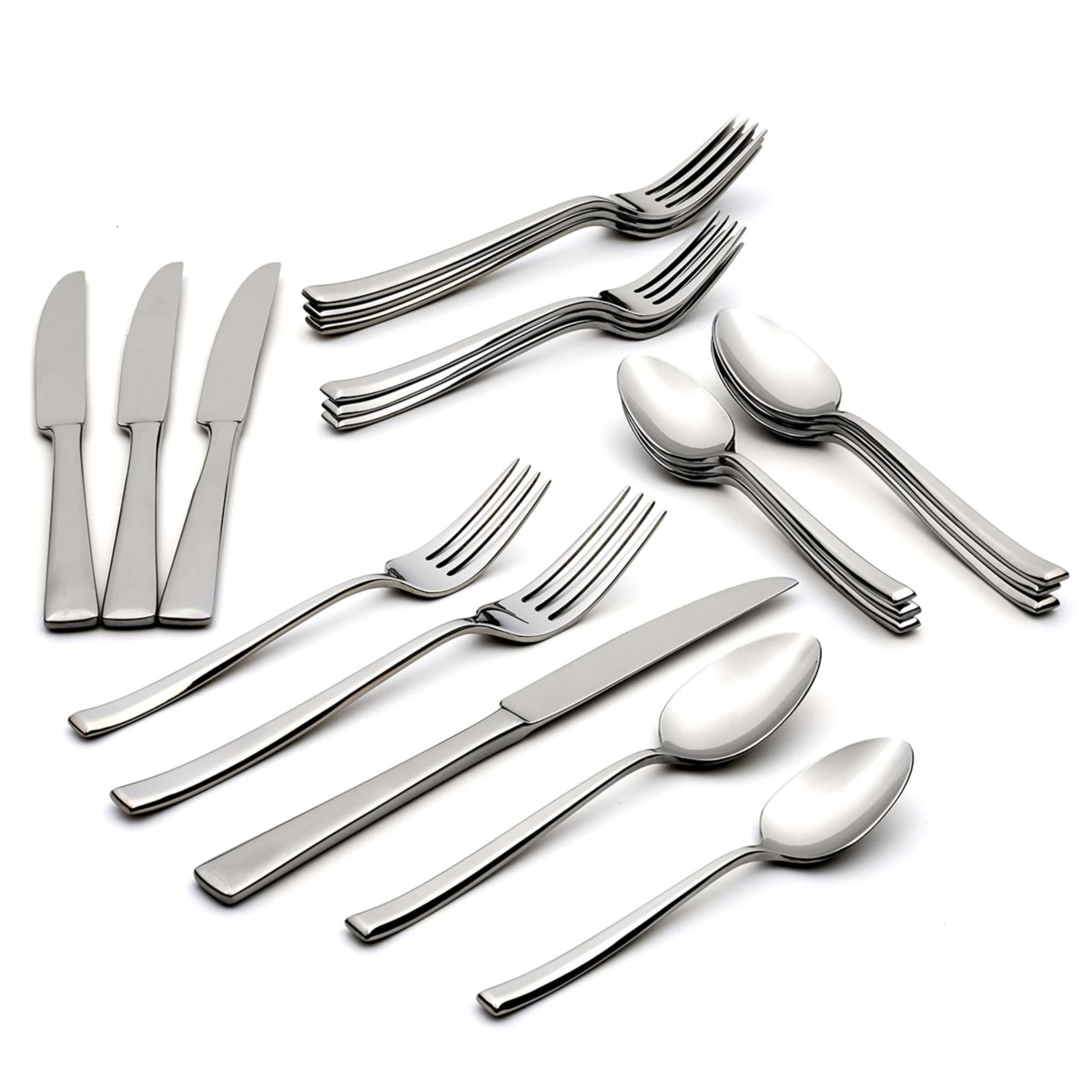 Oneida Pearce 20 Piece Fine, Service for 4 Flatware Set, 20PC FW, STAINLESS