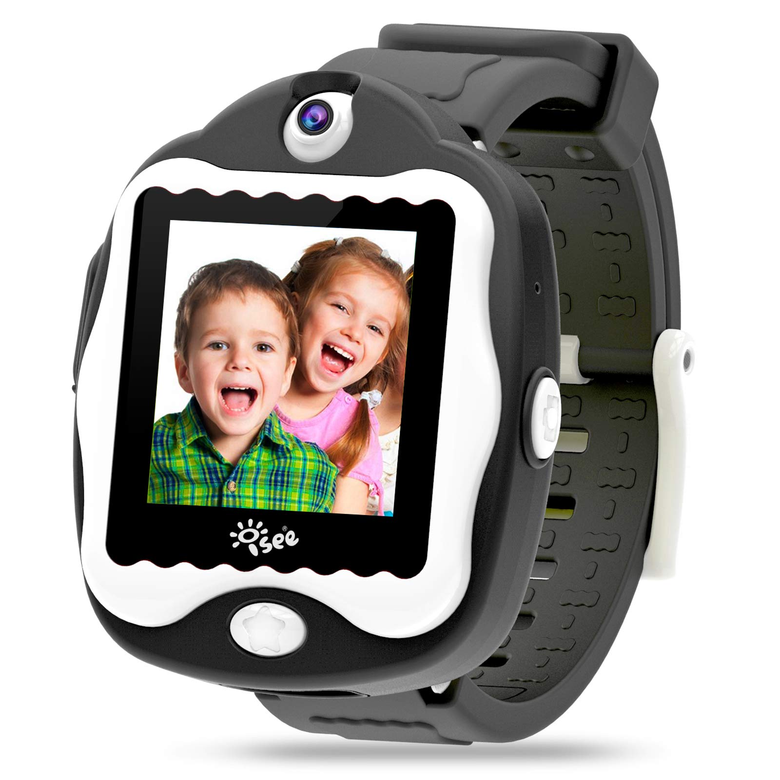 Durable Smart Watch for Kids, Digital Video Games Built in Selfie-Camera Watches, Electronics Educational Toys Kids Camera, Gadgets Games for Kids Ages 4-8 Girls Boys (Black)