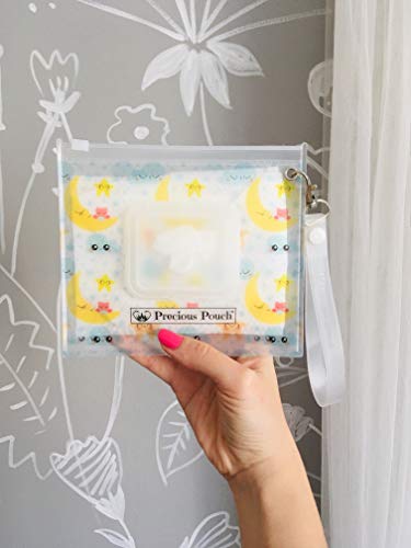Precious Pouch Best Refillable Wet Wipe Dispensers Portable, Lightweight and Travel Friendly. (Twinkle Little Star, Complete Set - Extra Large, Slim & Mini Pouch)