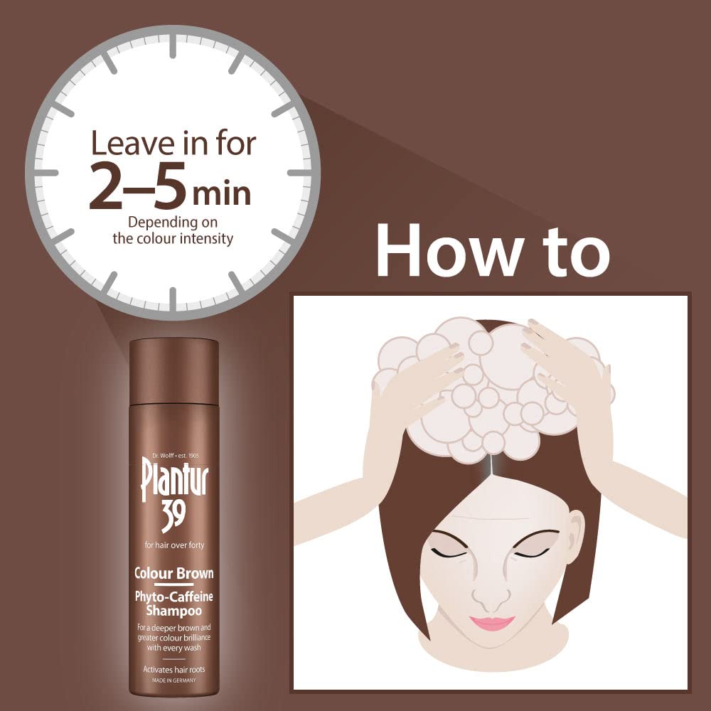 Plantur 39 Color Brown Phyto-Caffeine Shampoo, 8.45 Fl Oz