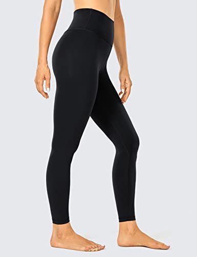 CRZ YOGA Women's Brushed Naked Feeling Yoga Leggings 25" - High Waisted Athletic Workout Leggings Yoga Pants Black Medium