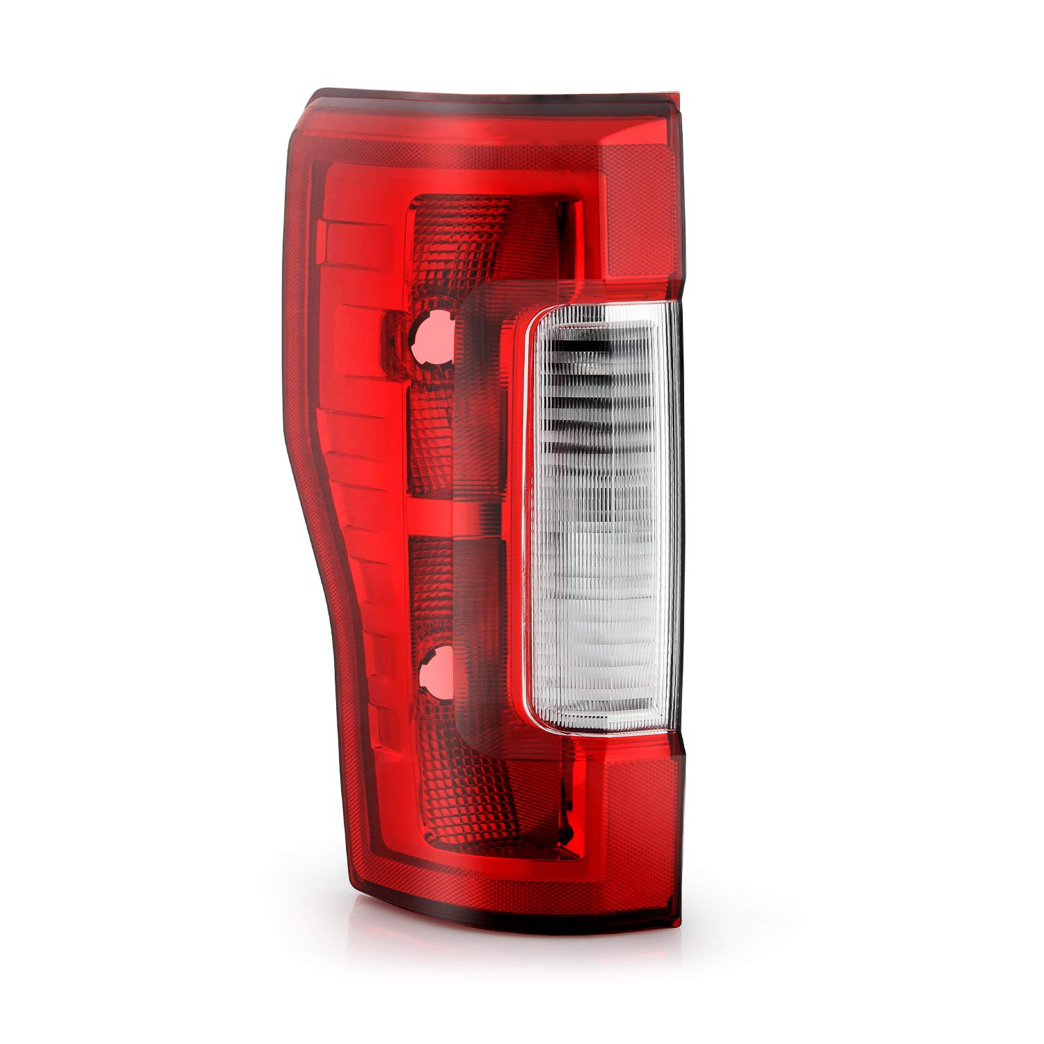 AKKON - Fits 2017 2018 2019 Ford F-250 / F350 Super Duty [w/o Blind Spot] [w/o LED] Chrome Red Tail Light Taillamp Driver Left